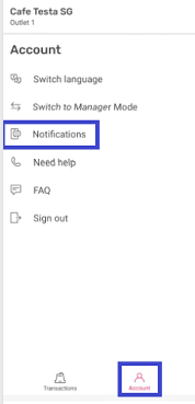 How do I activate push notifications for successful transactions ...