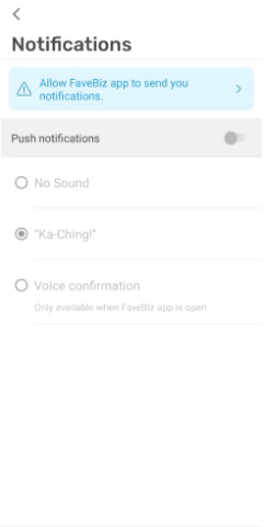 How do I activate push notifications for successful transactions ...